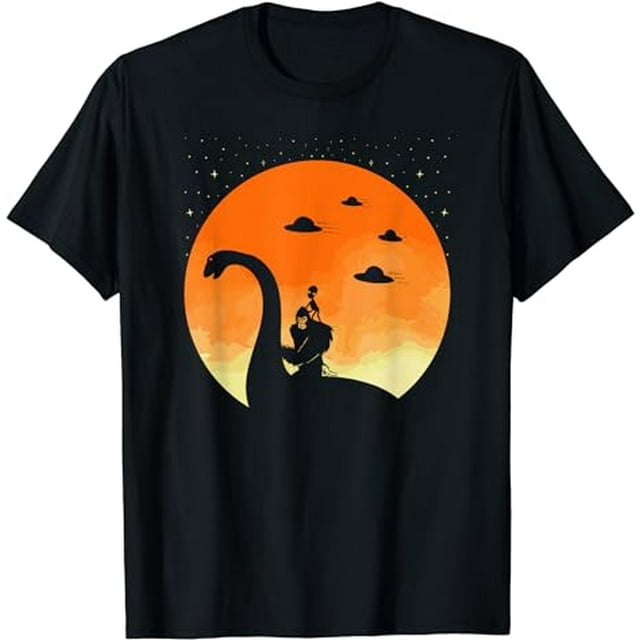 Bigfoot Riding Loch Ness Monster Ufo Nessie And Sasquatch T-Shirt ...