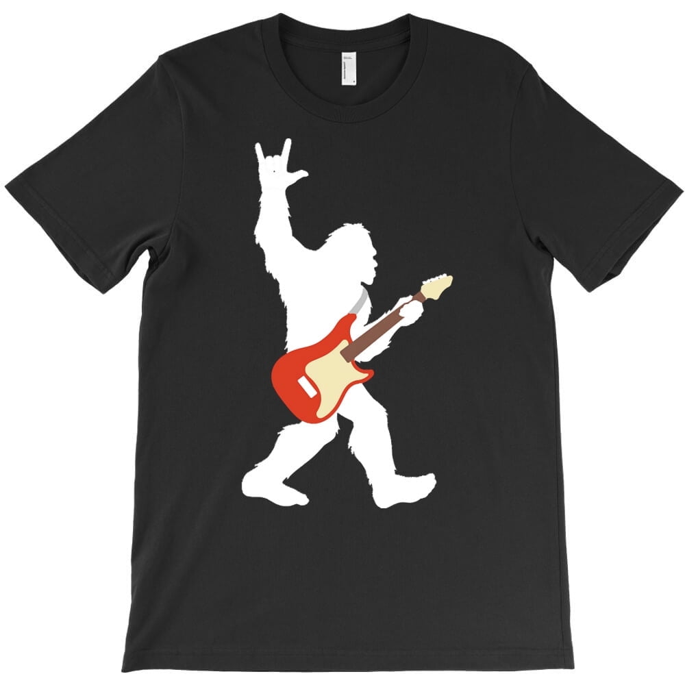 Bigfoot Rock And Roll Funny Sasquatch Believers Guitar Music - Machine ...