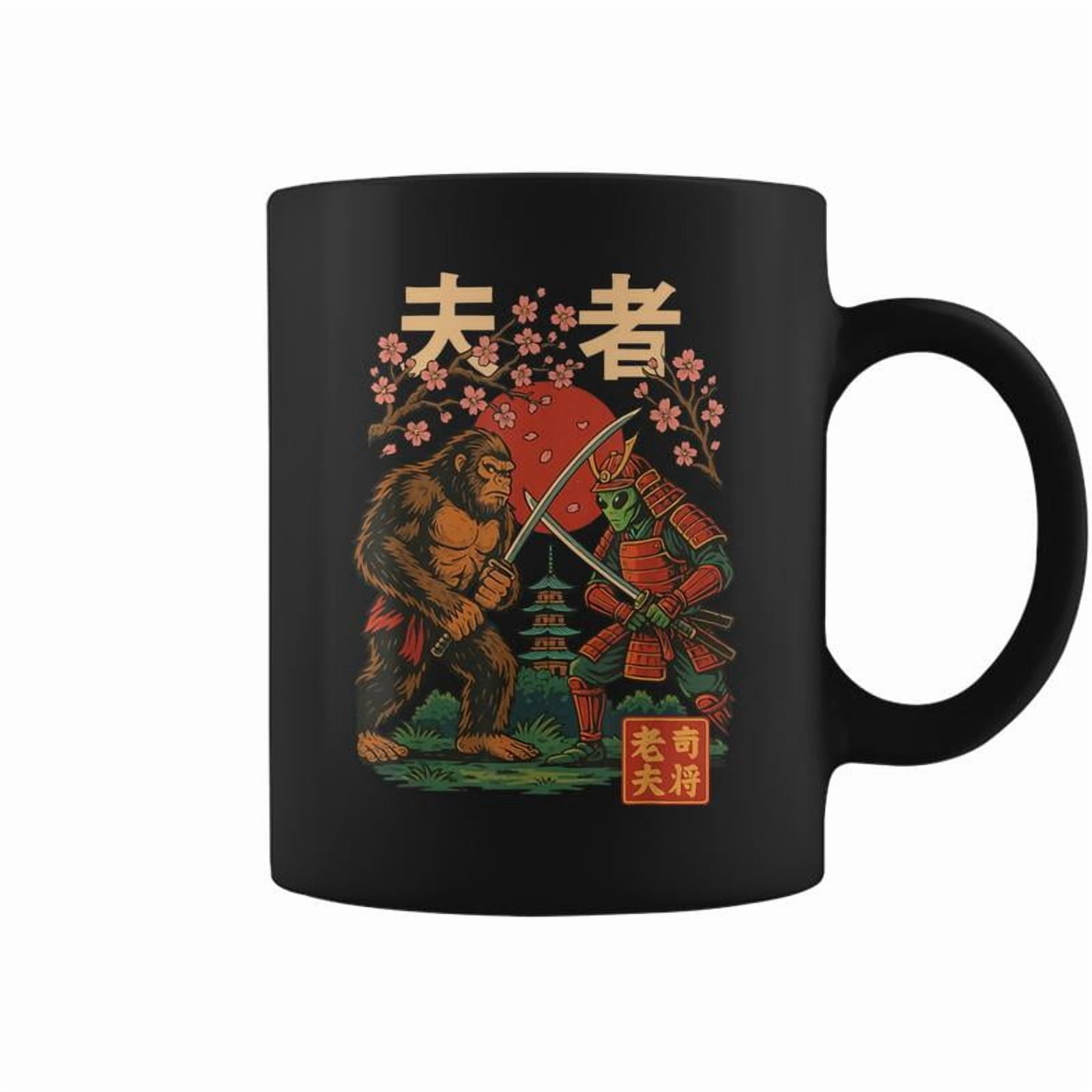 Bigfoot Samurai Alien Graphic UkiyoE Coffee Mugs - Walmart.com
