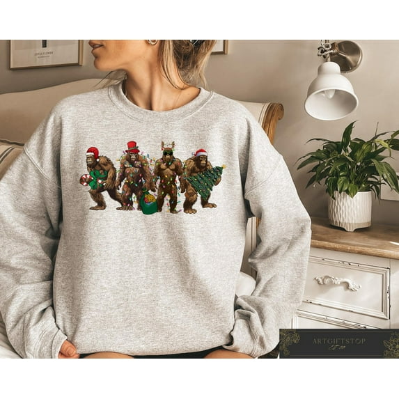 Bigfoot Santa season Lights Shirt, Bigfoot Santa season, season Tshirt ...