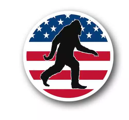 Bigfoot Sasquatch American Flag Sticker Phone Decal Water Bottle ...