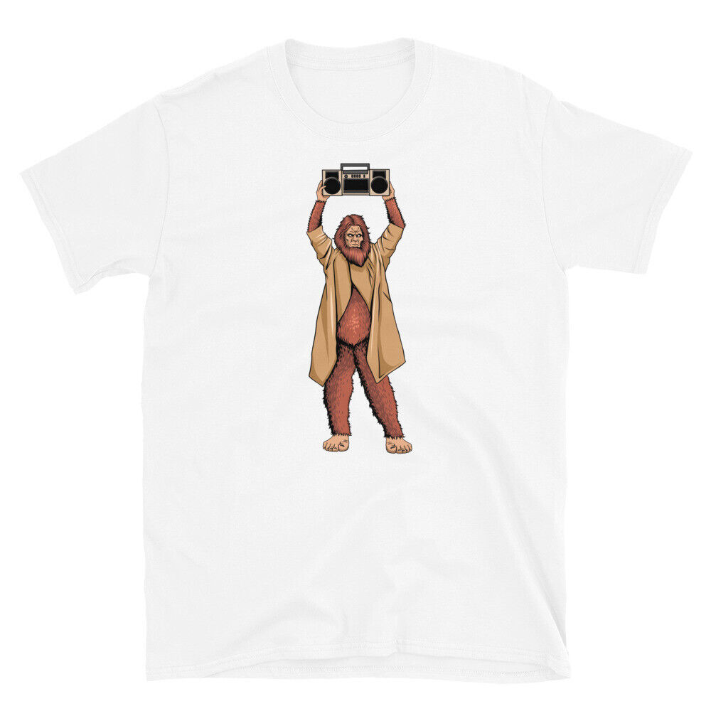 Bigfoot Sasquatch Boombox Stereo Say Anything Short-Sleeve Unisex T ...