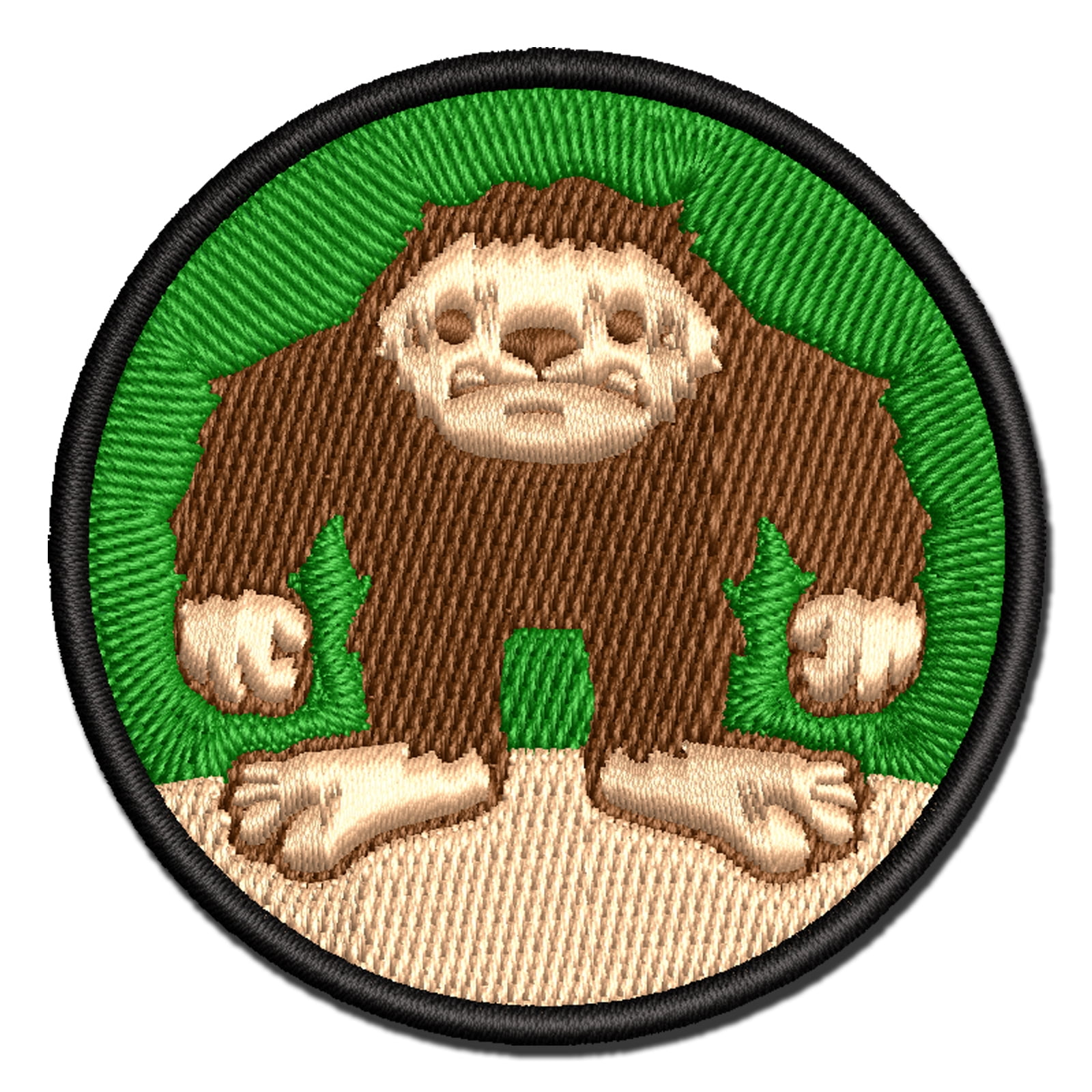 Bigfoot Sasquatch Cryptozoology Applique Multi-Color Embroidered Iron ...