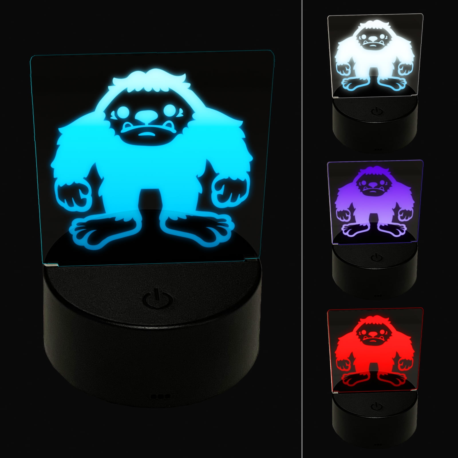 Bigfoot Sasquatch Cryptozoology LED Night Light Sign 3D Illusion Desk ...