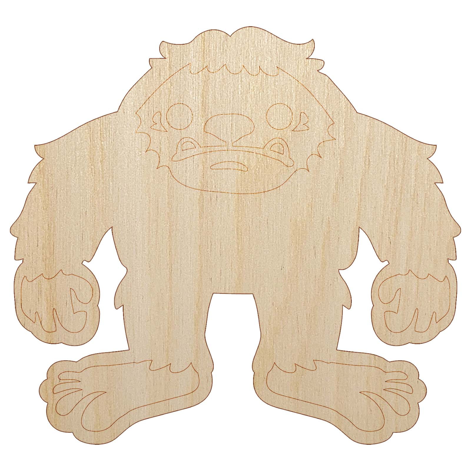Bigfoot Sasquatch Cryptozoology Wood Shape Unfinished Piece Cutout ...