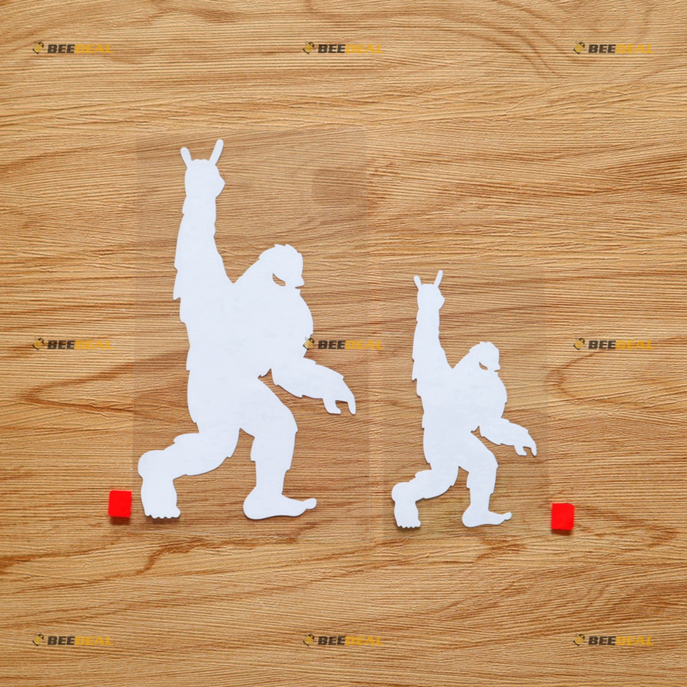 Bigfoot Sasquatch Eyes Rock On Sticker Decal Vinyl - 2 Pack White, 4 ...