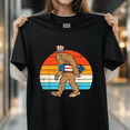 Bigfoot Sasquatch Firecracker American Usa Funny Fourth July Graphic ...