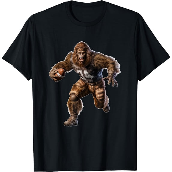 Bigfoot Sasquatch Playing Football T-Shirt - Walmart.com