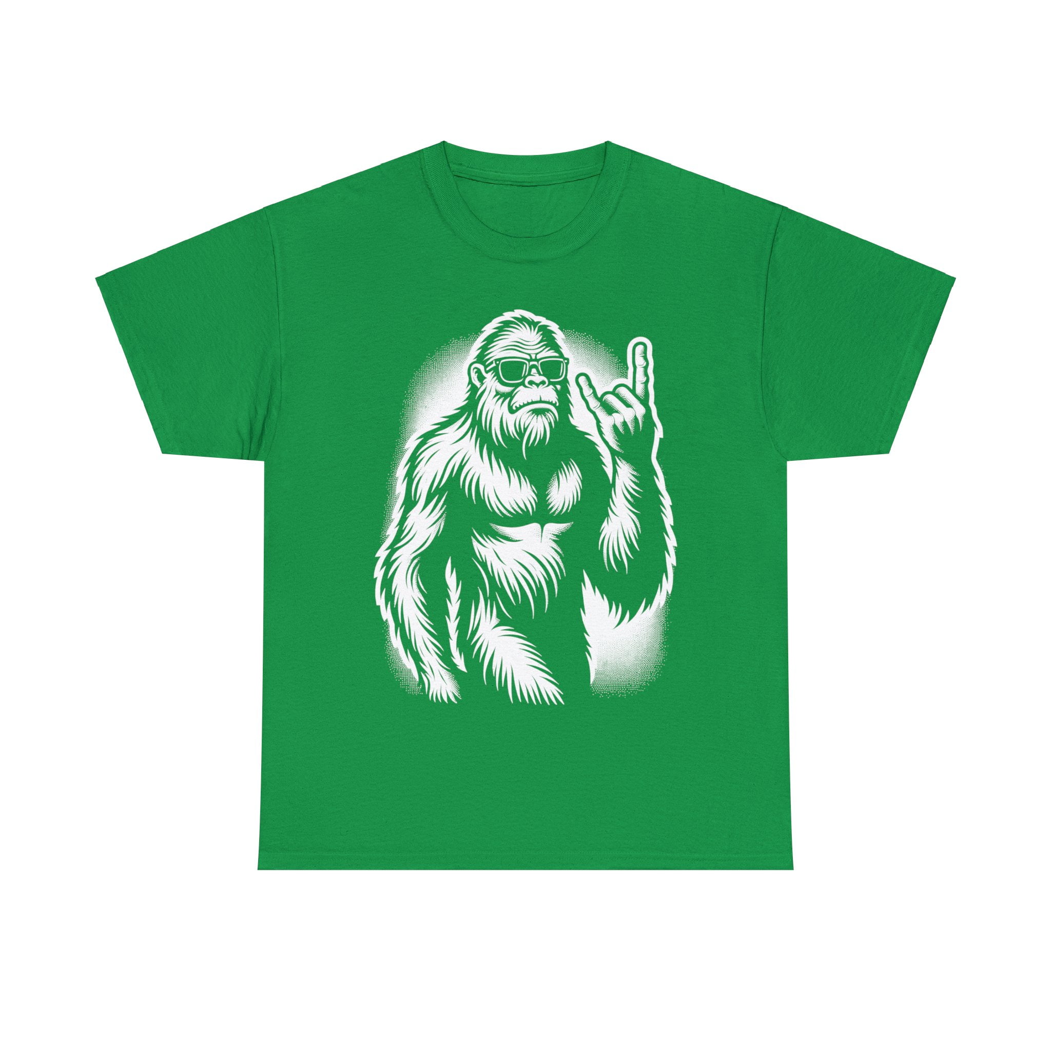 Bigfoot Sasquatch Rock and Roll Metal Horns Unisex Graphic Tee Shirt ...
