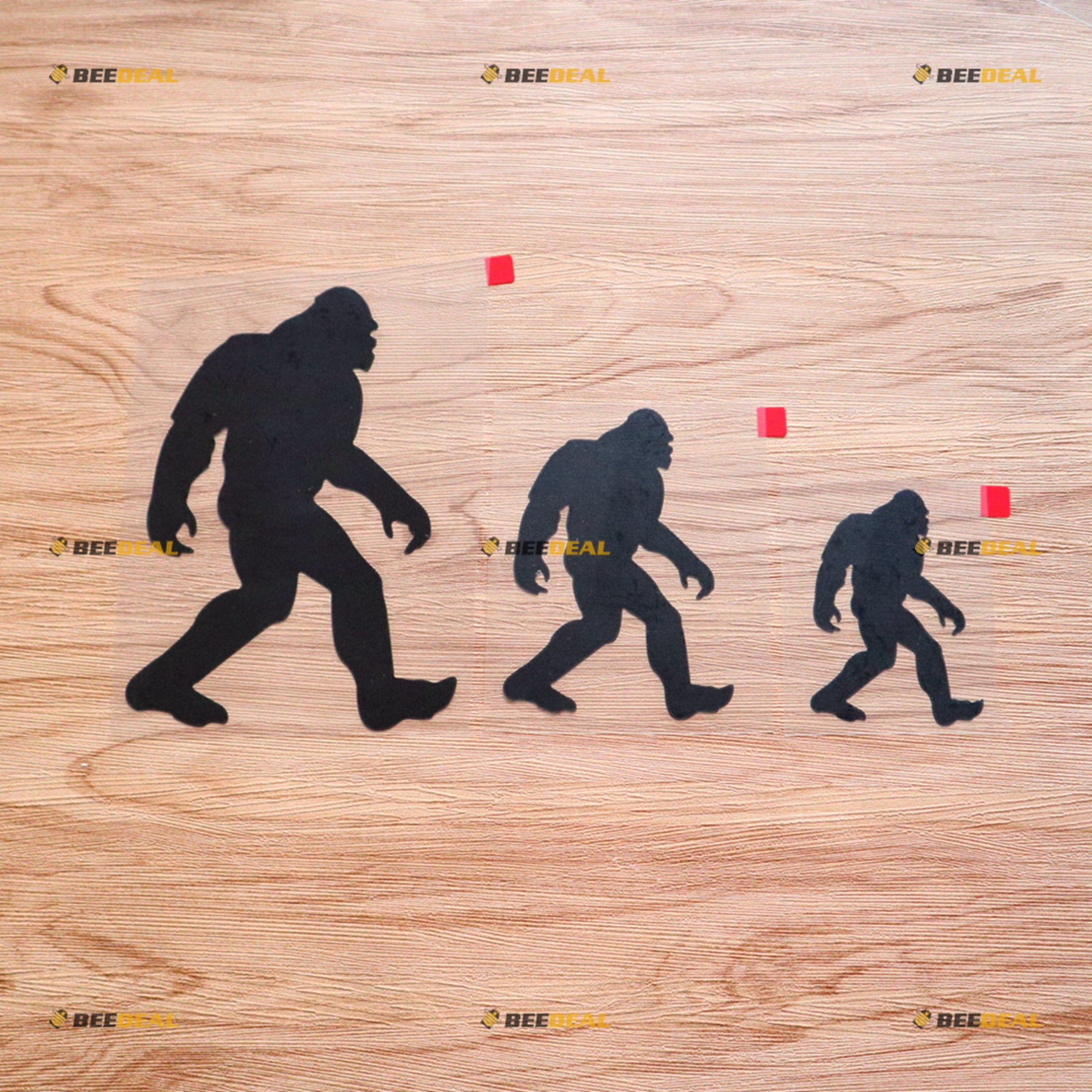Bigfoot Sasquatch Sticker Decal Vinyl - 3 Pack Black, 3 Inches, 4 ...