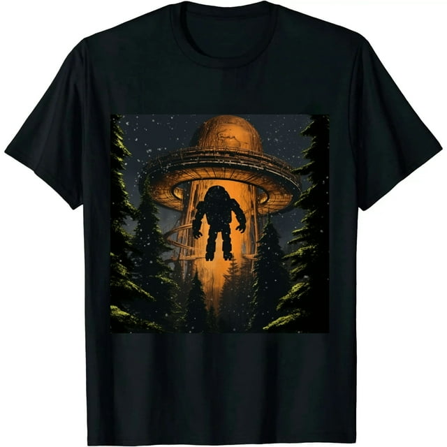Bigfoot Sasquatch UFO Alien Abduction Yeti Cryptid T-Shirt - Walmart.com
