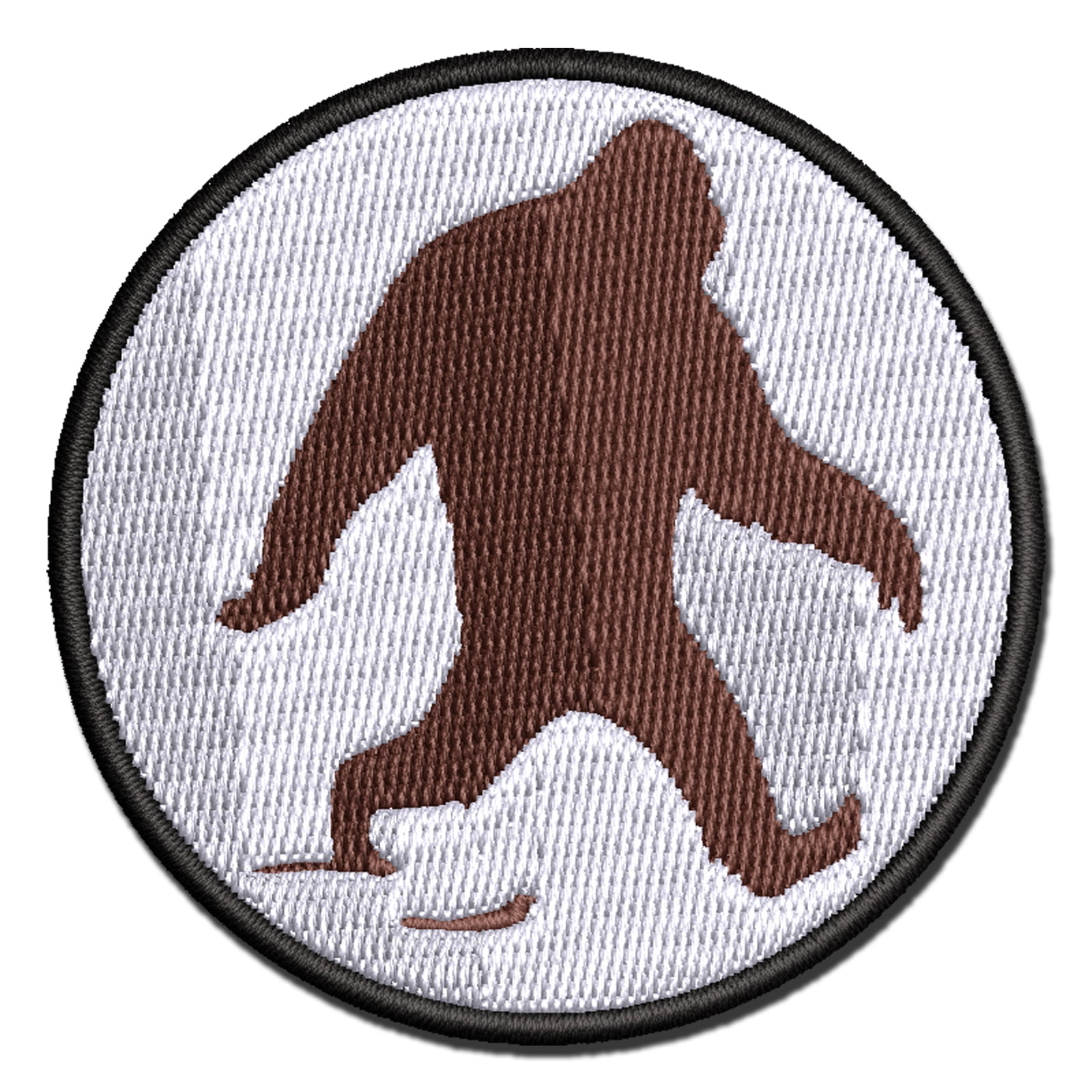 Bigfoot Sasquatch Walking with Footprint Trail Applique Multi-Color ...