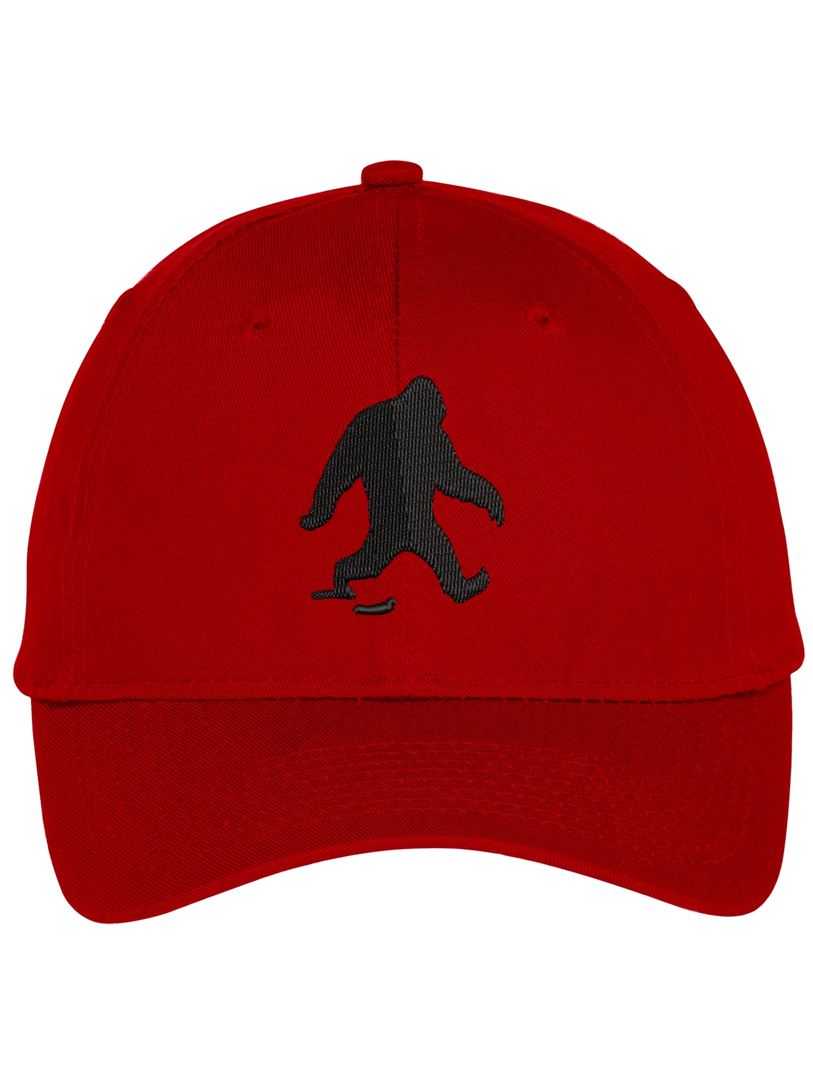 Bigfoot Sasquatch Walking with Footprint Trail Low Profile Cotton ...