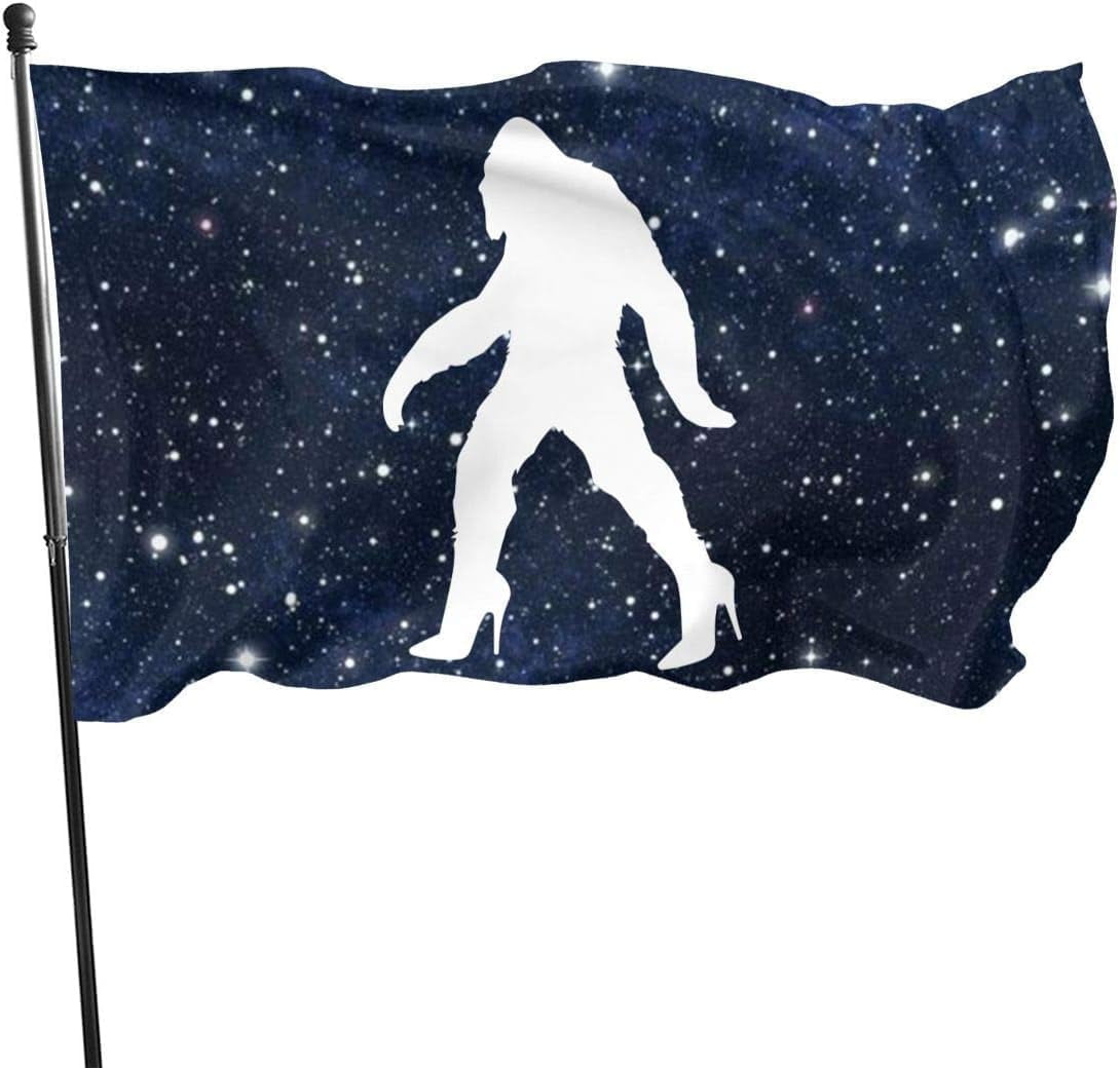 Bigfoot Sasquatch in High Heels Garden 3x5Ft Flag Outdoor Indoor Party ...