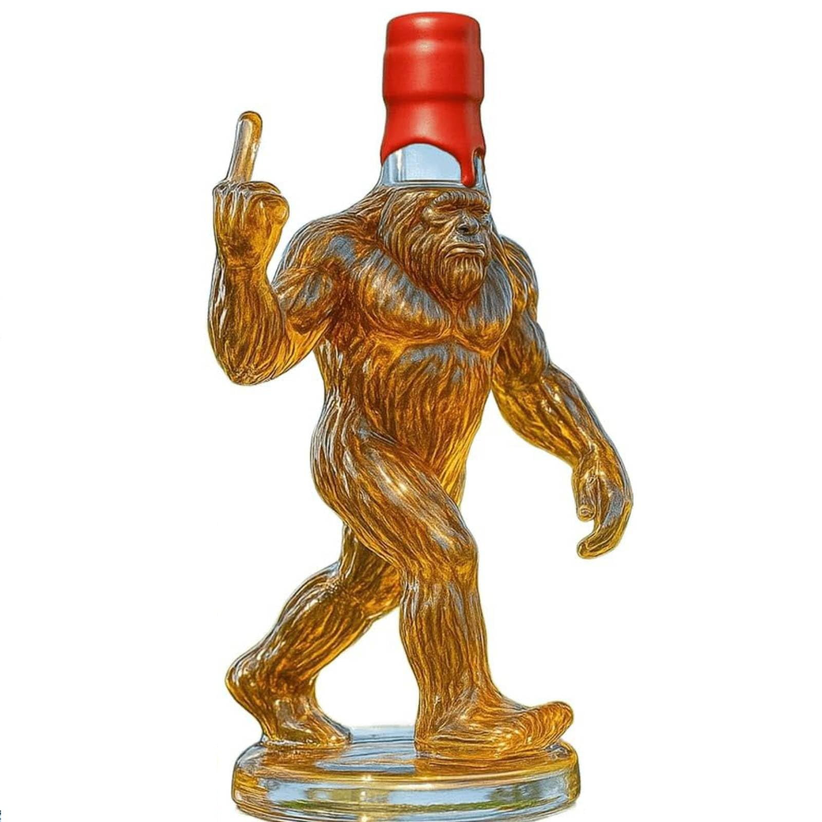 Bigfoot-Shaped French Whiskey Bottle, 3D Engraved, Great for Home Bar Decor & Parties, Bigfoot ...