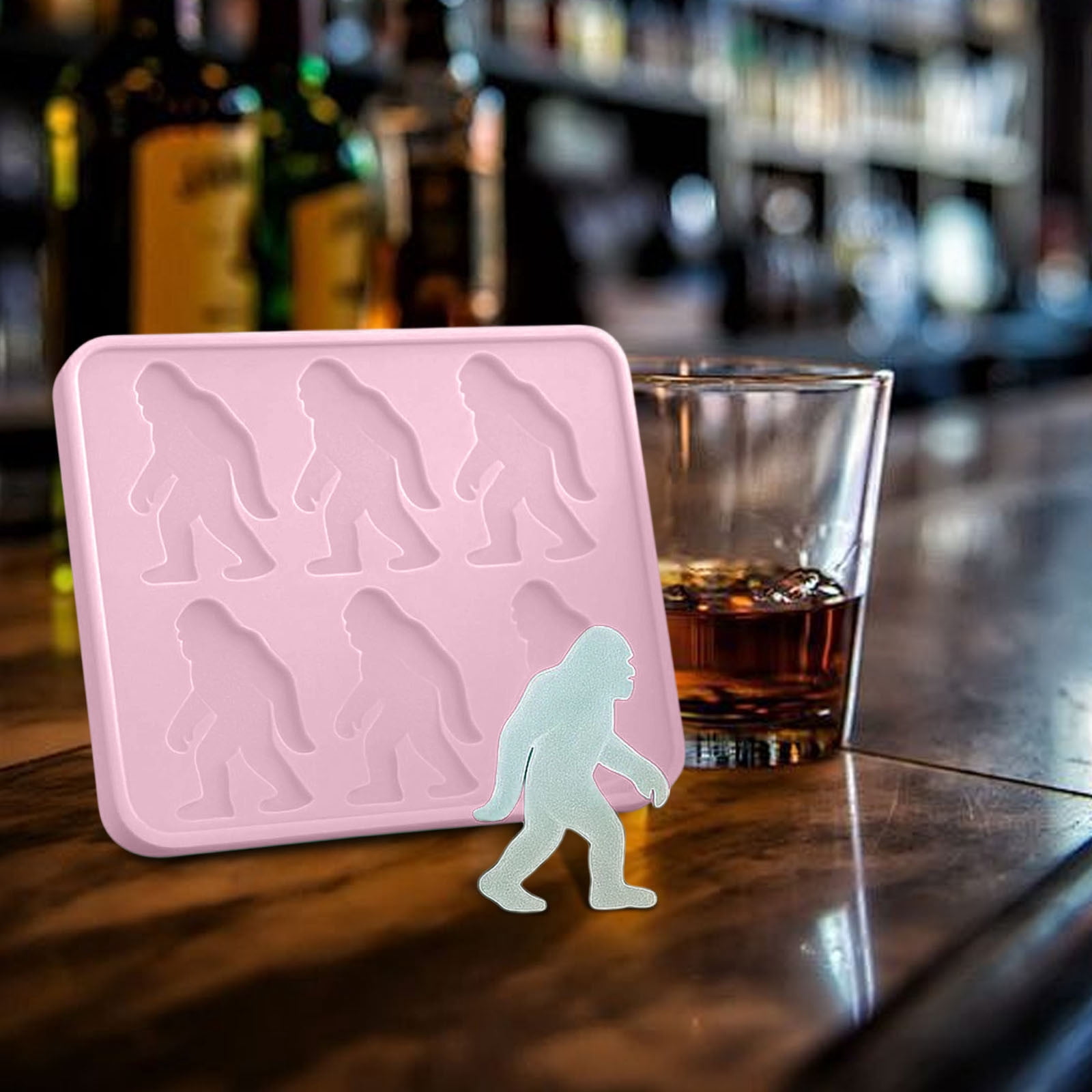 Bigfoot Silicone Ice Cube Mold, 6-Cavity Sasquatch Shape Tray for ...