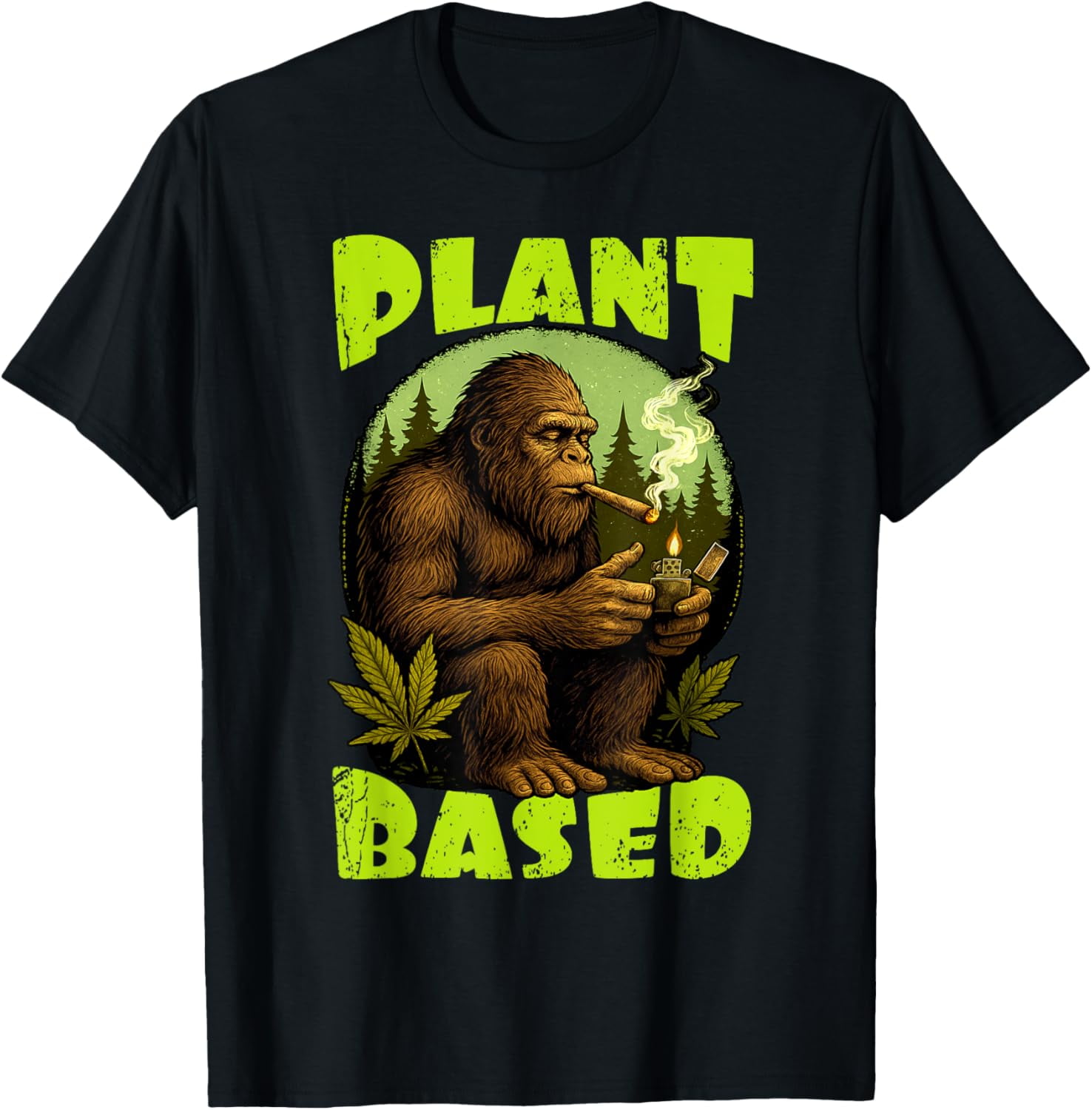 Bigfoot Smoking Plant A Based T-Shirt - Walmart.com