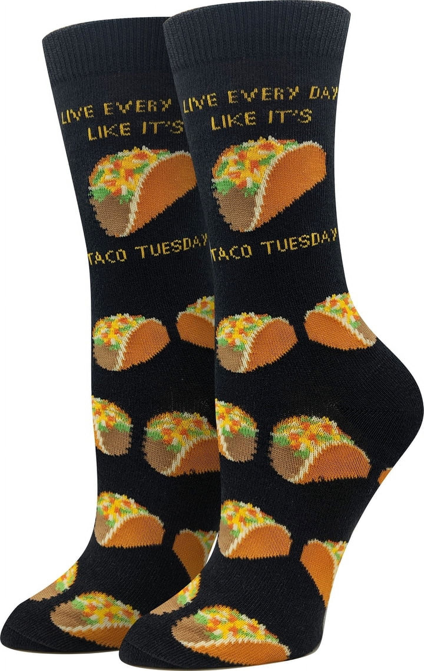 Bigfoot Socks Ladies Taco Tuesday Socks OS Black - Walmart.com
