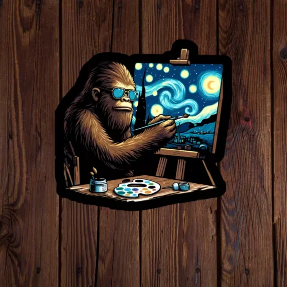 Bigfoot Sticker Yeti Sasquatch Laptop Scrapbook Cryptid Art Sticker ...