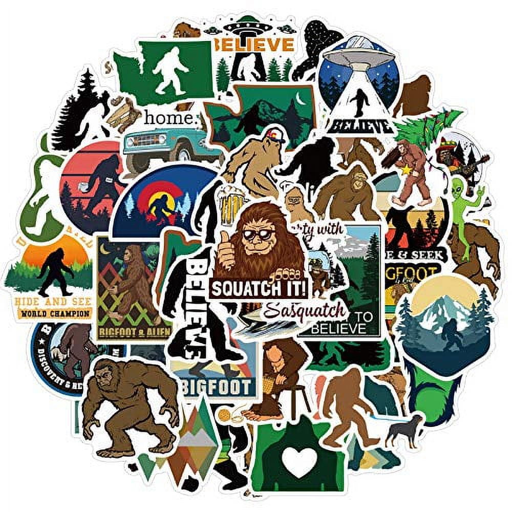 Bigfoot Stickers 50pcs Outdoor Sasquatch Stickers Laptop Waterproof ...