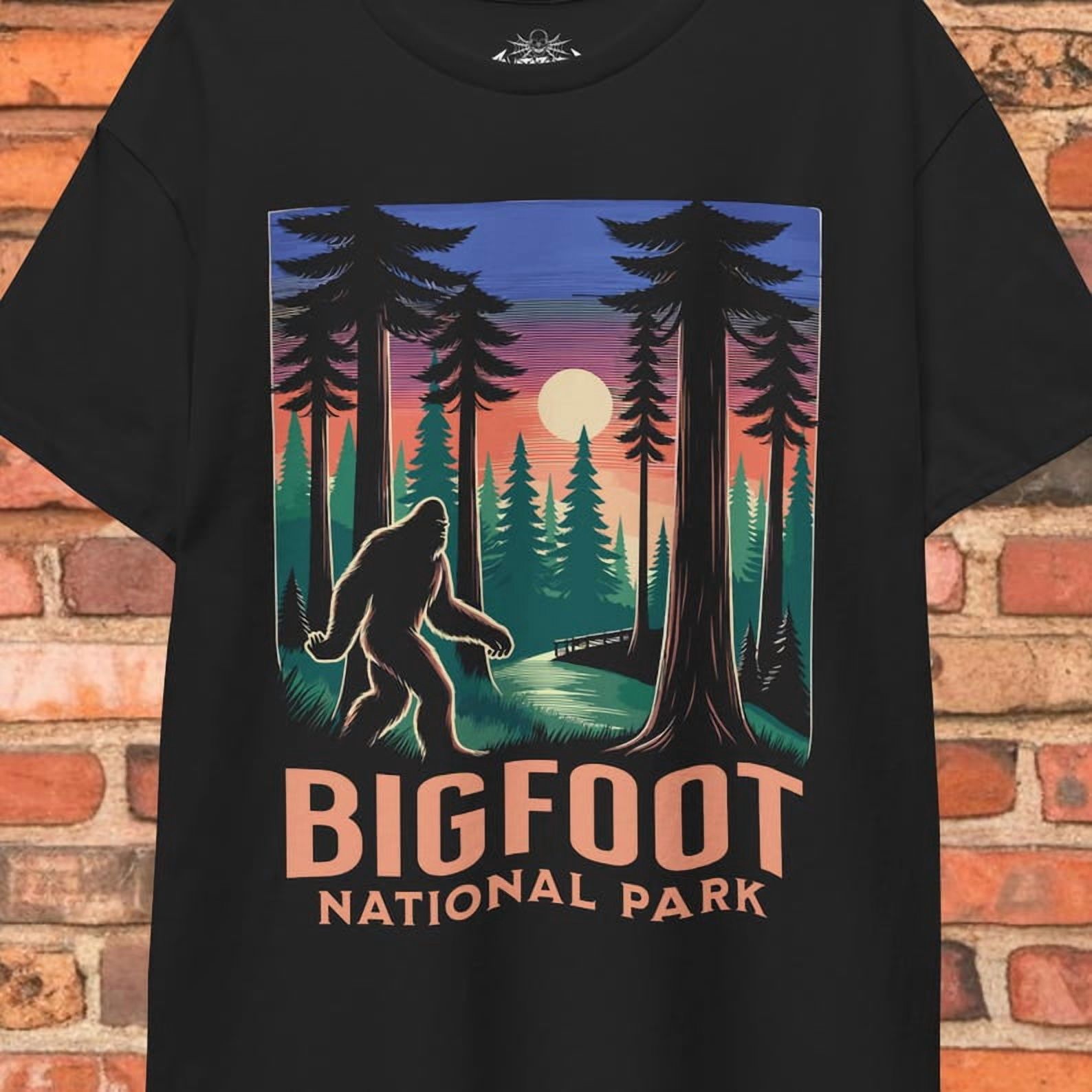 Bigfoot T-shirt National Park Shirt Sasquatch Cryptid Tee Monster Lore ...
