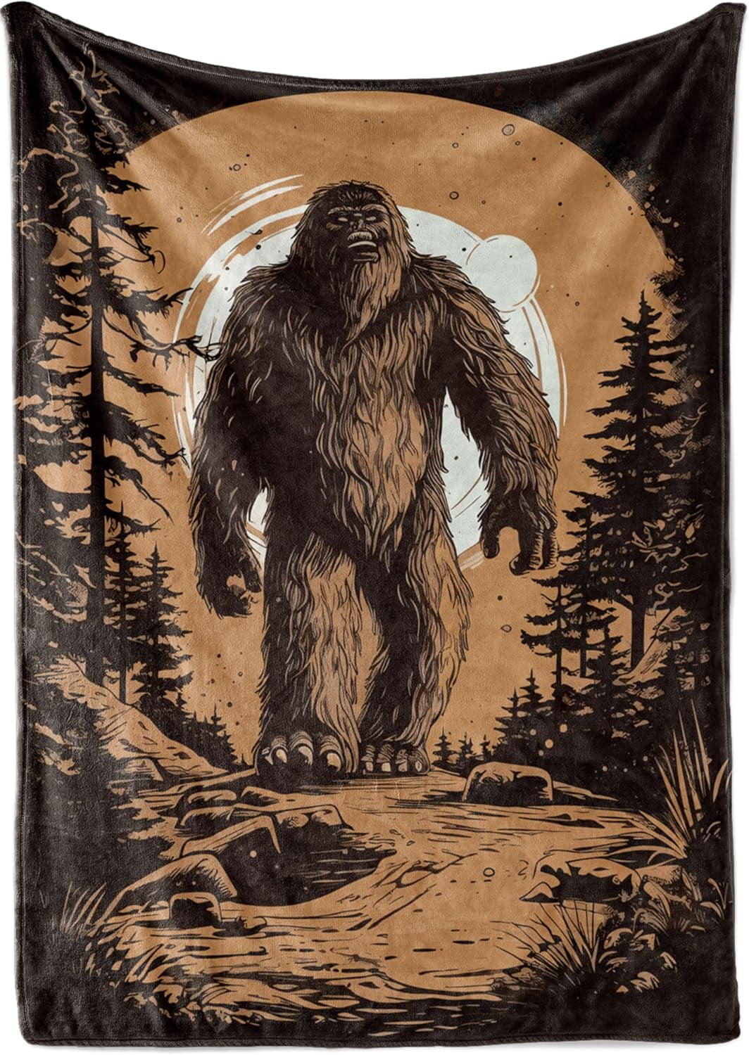 Bigfoot Throw Blankets Sasquatch Animal Blanket Gifts for Men Women Big ...