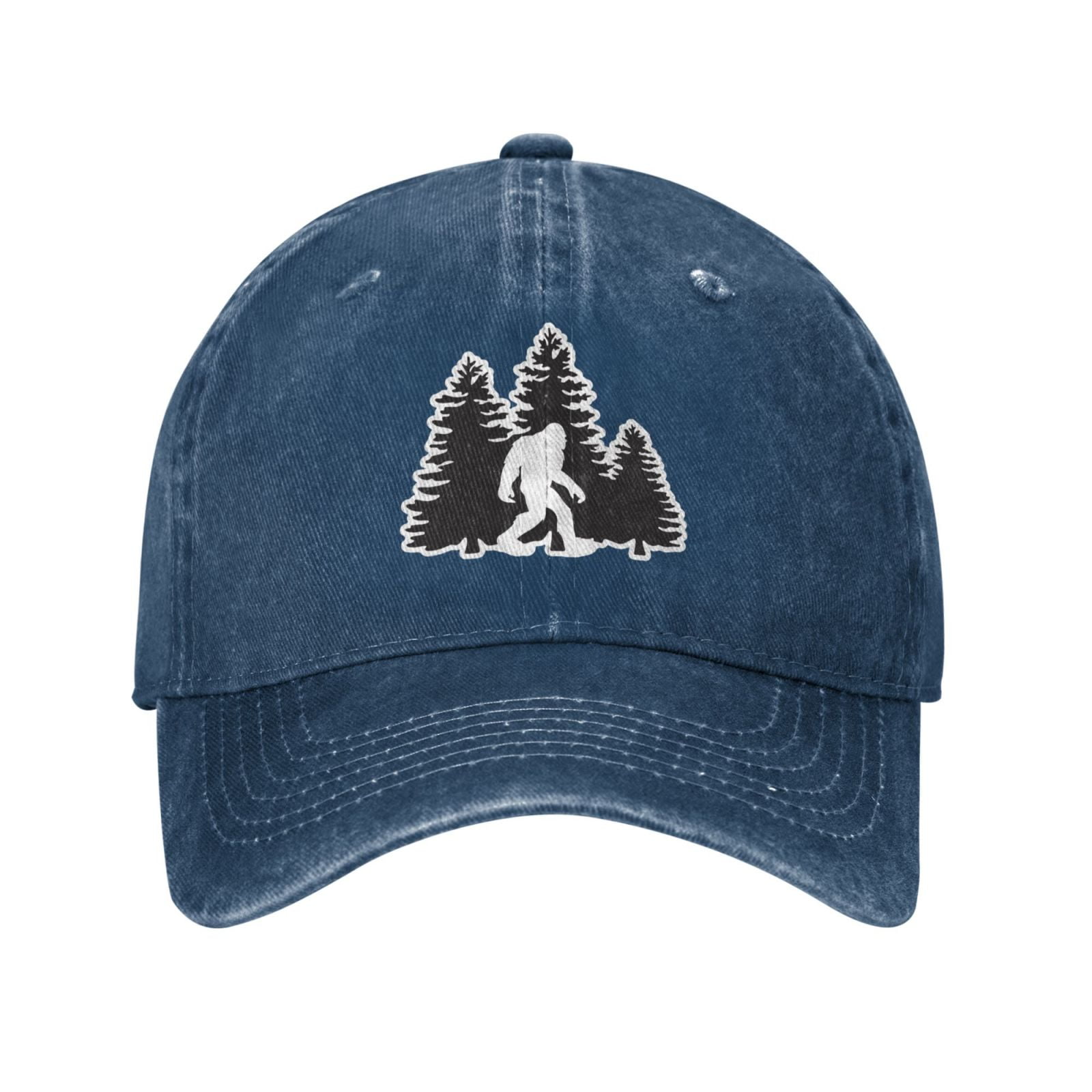 Bigfoot Trees Forest Adult Adjustable Classic Washed Casquette Cap Hat ...