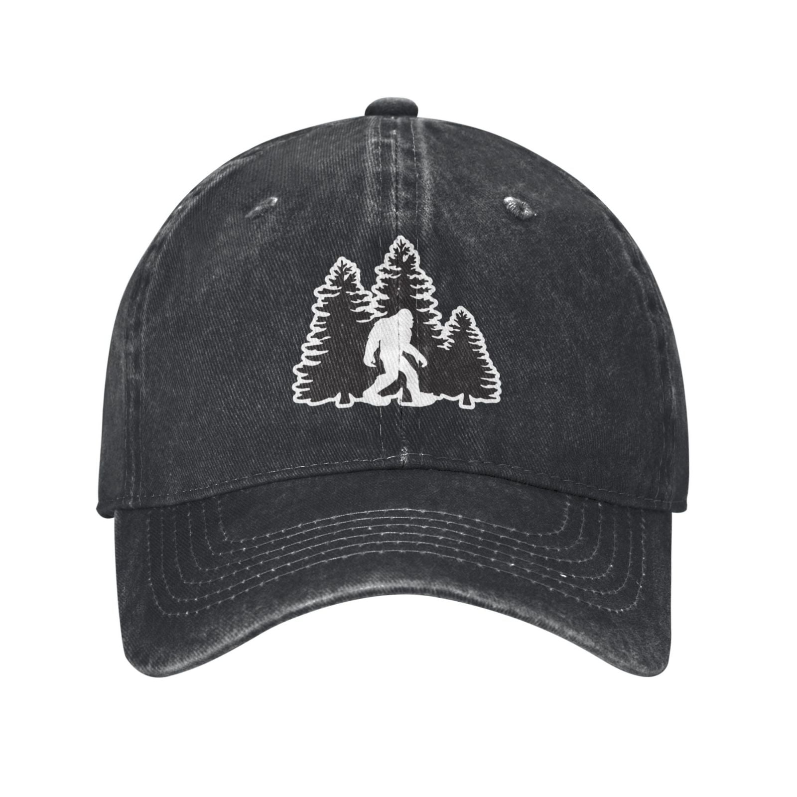 Bigfoot Trees Forest Cowboy Hat Baseball Hat Trucker Hat For Men Women ...