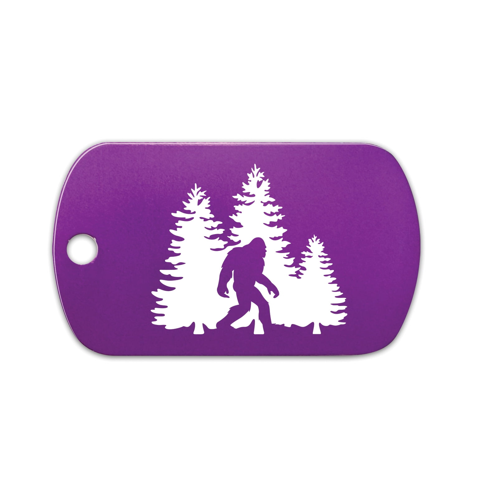 Bigfoot Trees Forest GI Dog Tag Aluminum Keychain sasquatch missing ...