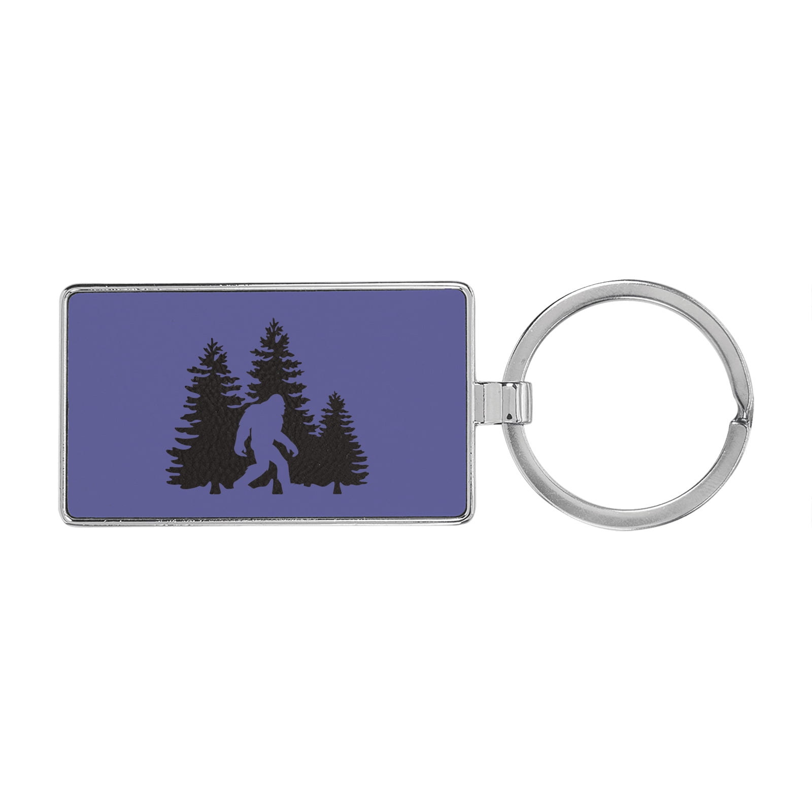 Bigfoot Trees Forest Premium Leatherette Keychain sasquatch missing ...