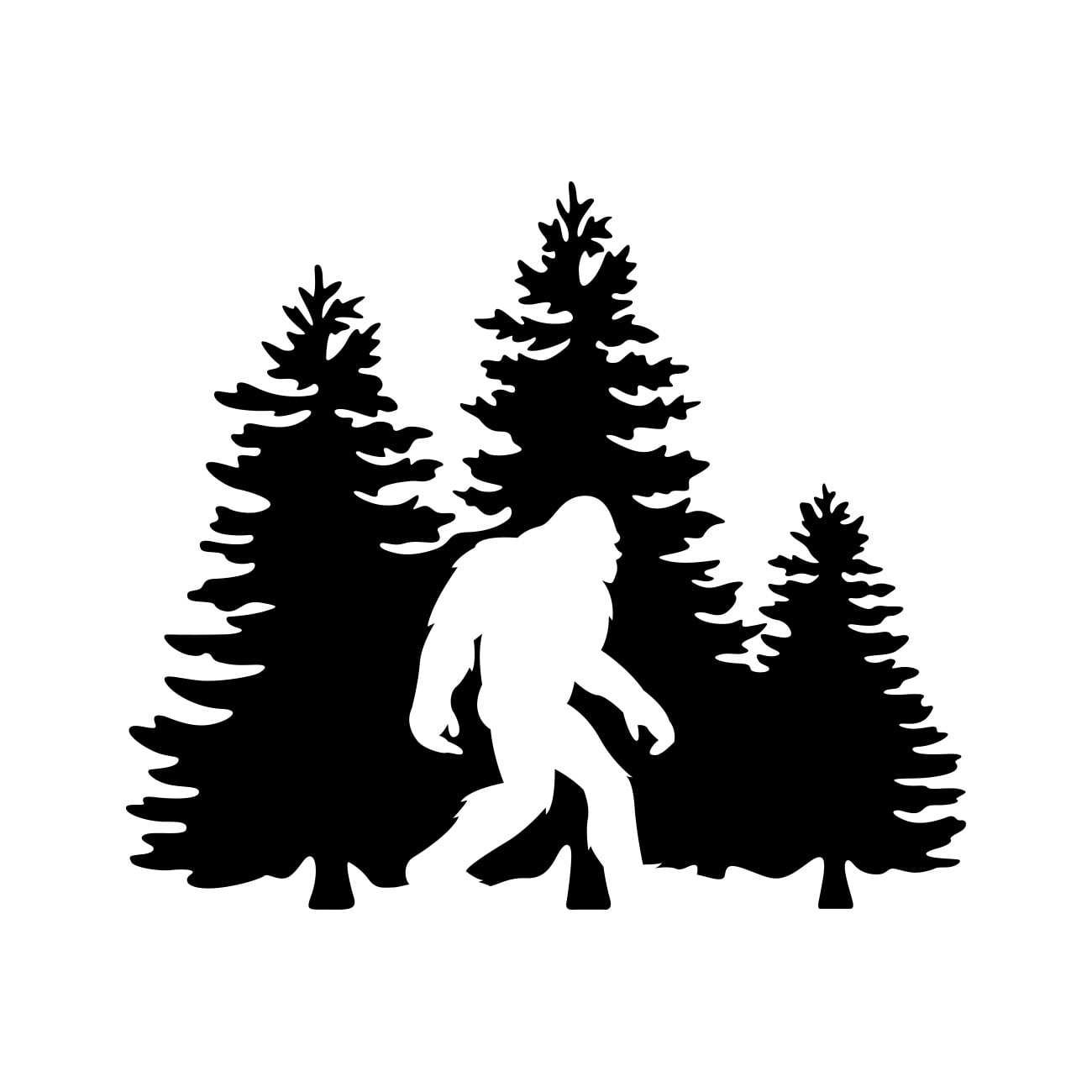 Bigfoot Trees Forest Sticker Decal Die Cut - Self Adhesive Vinyl ...