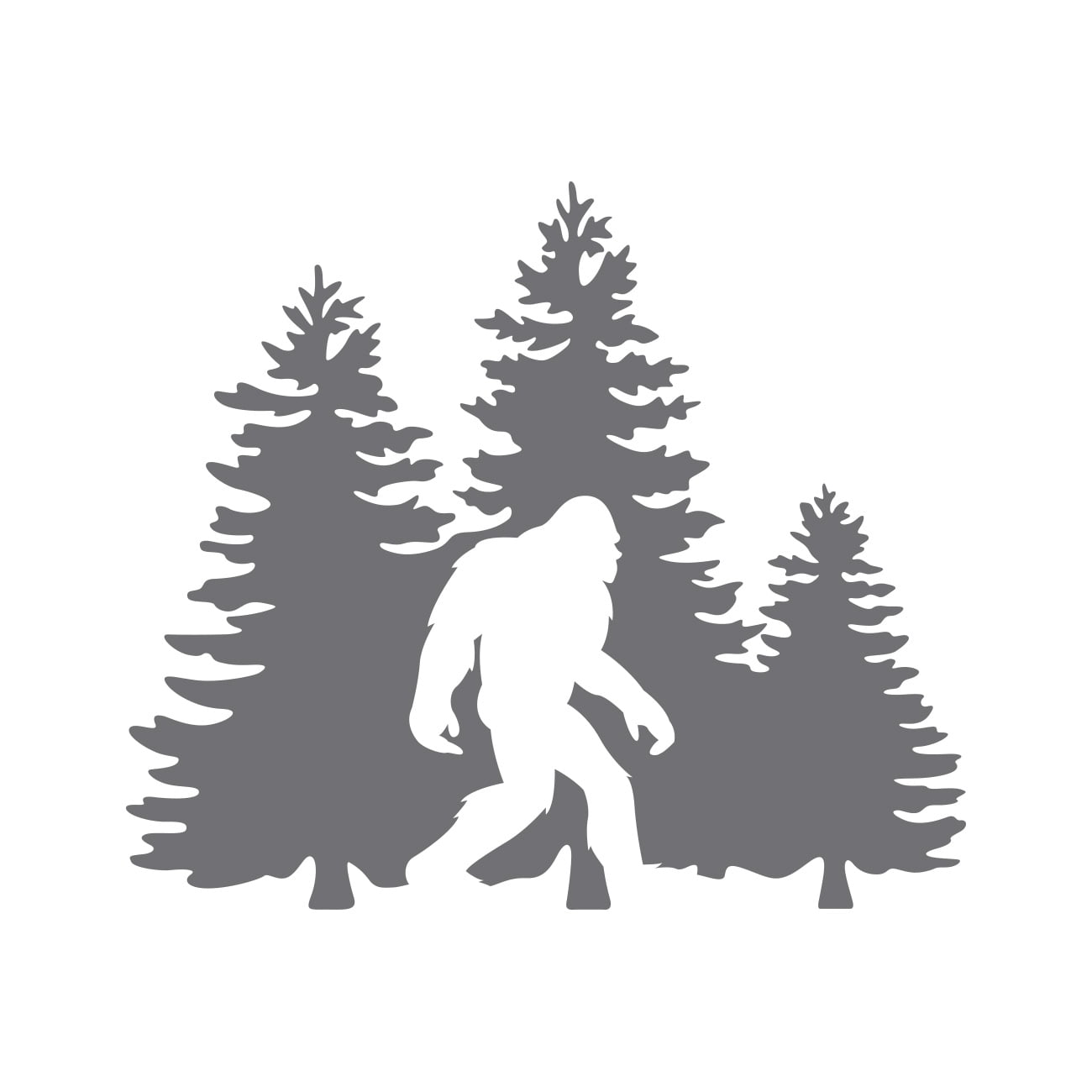 Bigfoot Trees Forest Sticker Decal Die Cut - Self Adhesive Vinyl ...
