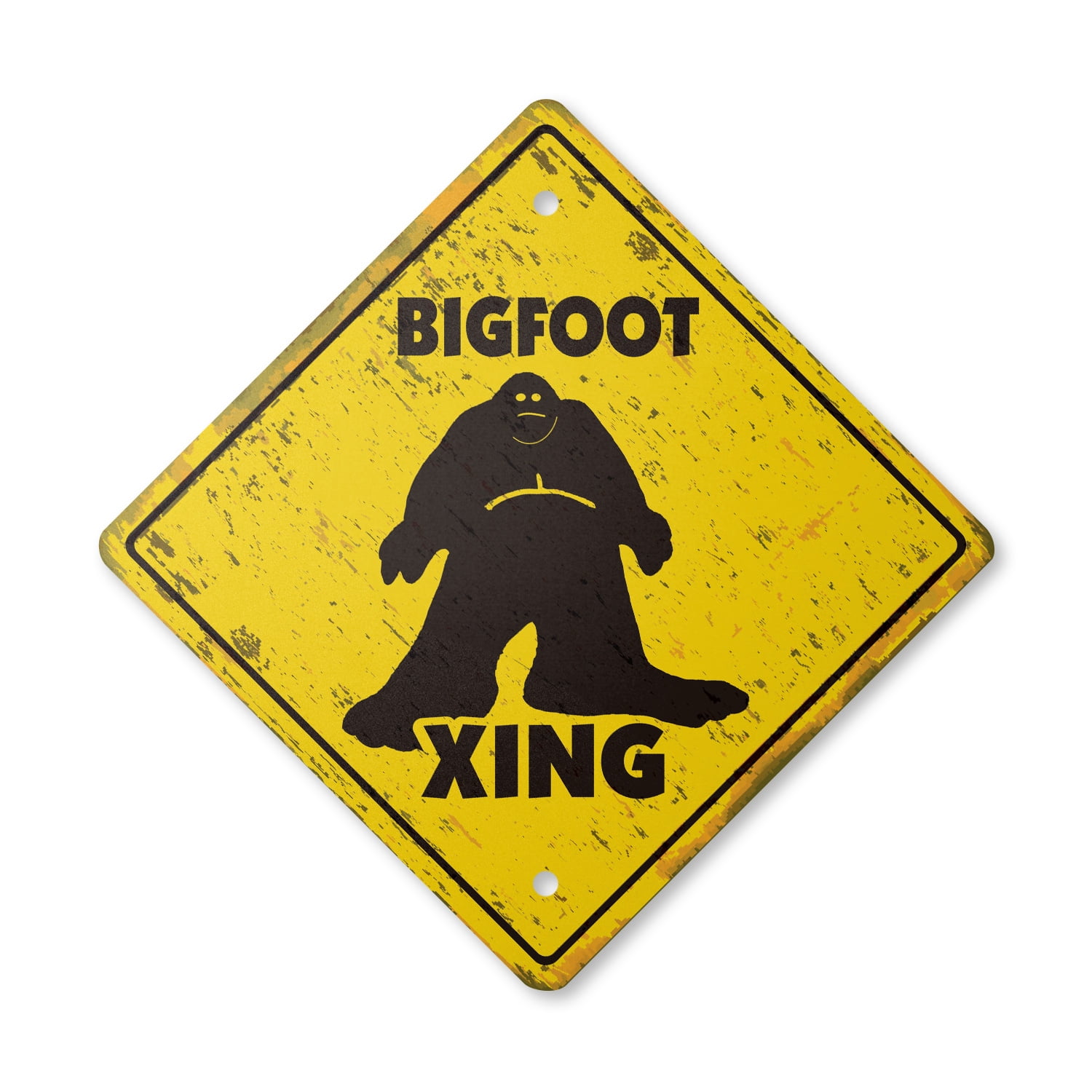 Bigfoot Vintage Crossing Sign Zone Xing | Indoor/Outdoor Plastic | 20 ...