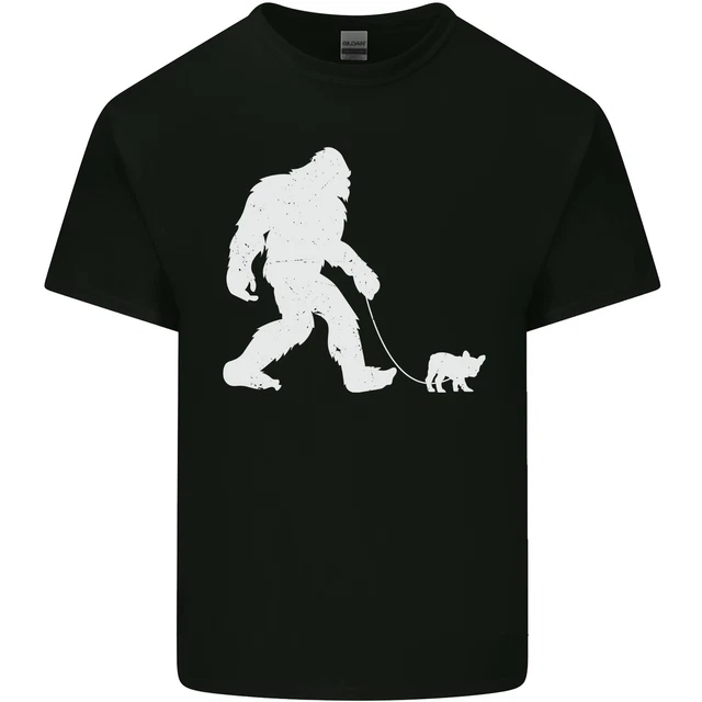 Bigfoot Walking A Dog Funny Yeti T-Shirt - Walmart.com