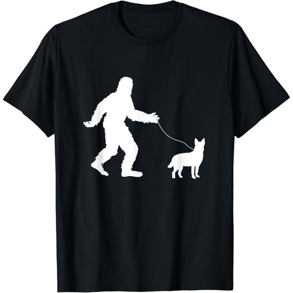 Bigfoot Walking Australian Cattle Dog Blue Red Heeler Gift T-Shirt ...