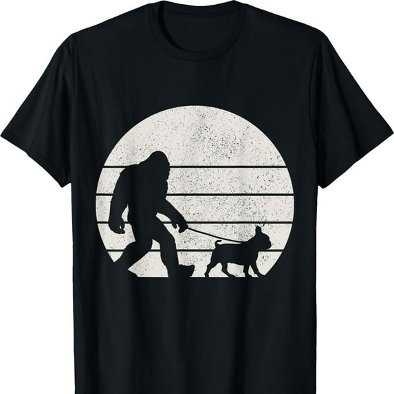 Bigfoot Walking French Bulldog Funny Dog Frenchie Mom Dad T-S1Hirt ...