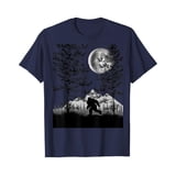 Bigfoot Walking In The Forest Moon Night Sky Sasquatch T-Shirt ...