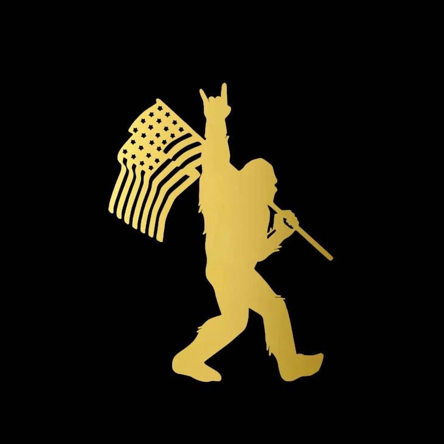 Bigfoot Wave Flag USA Rock On Vinyl Decal Sticker UV & Waterproof ...
