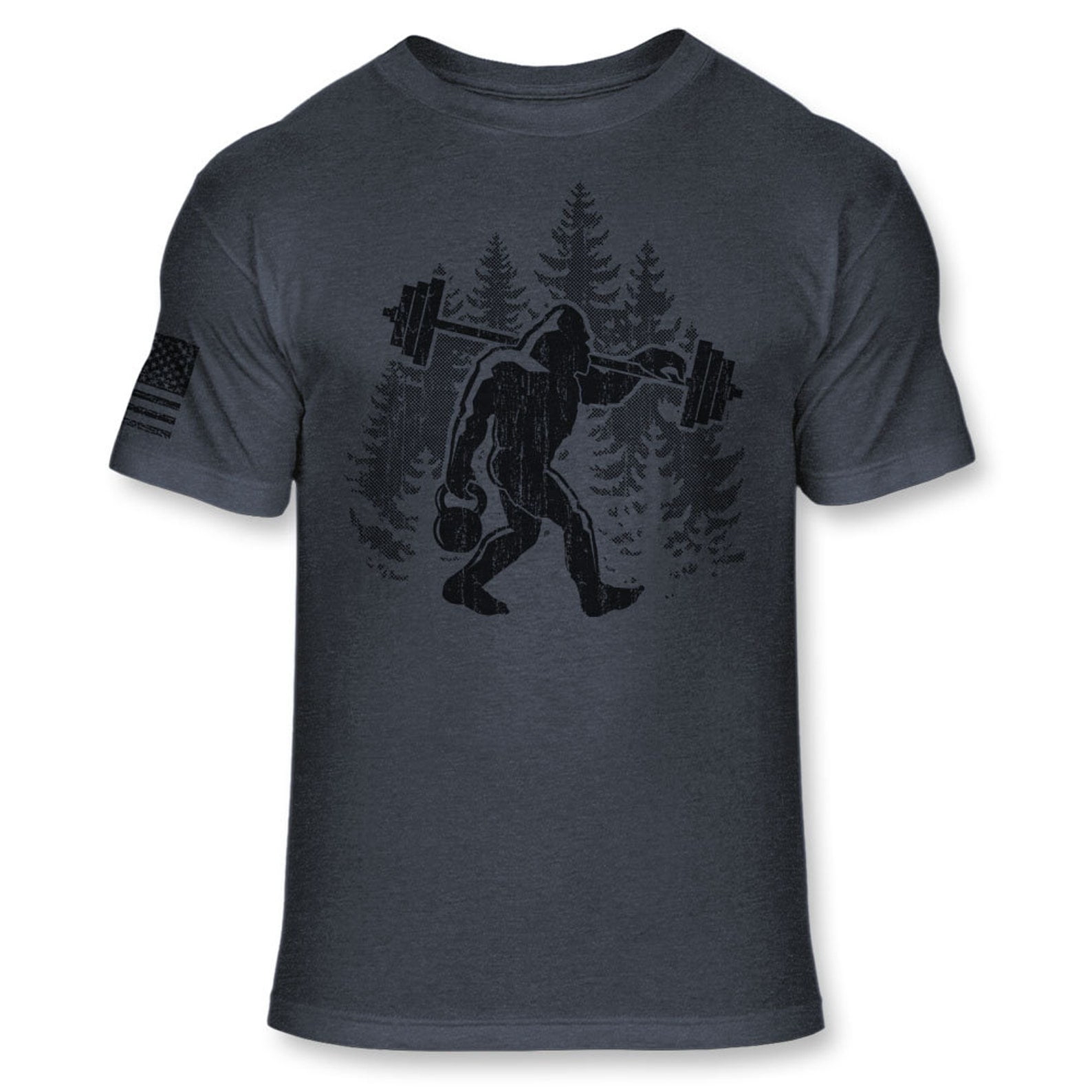 Bigfoot Weight Lifting T-Shirt - Funny Sasquatch Gym Workout shirt ...
