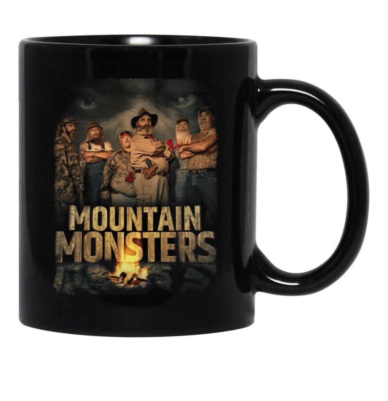 Bigfoot Werewolf Hellhound Lizard Man And Mothman Black Coffee Mug ...