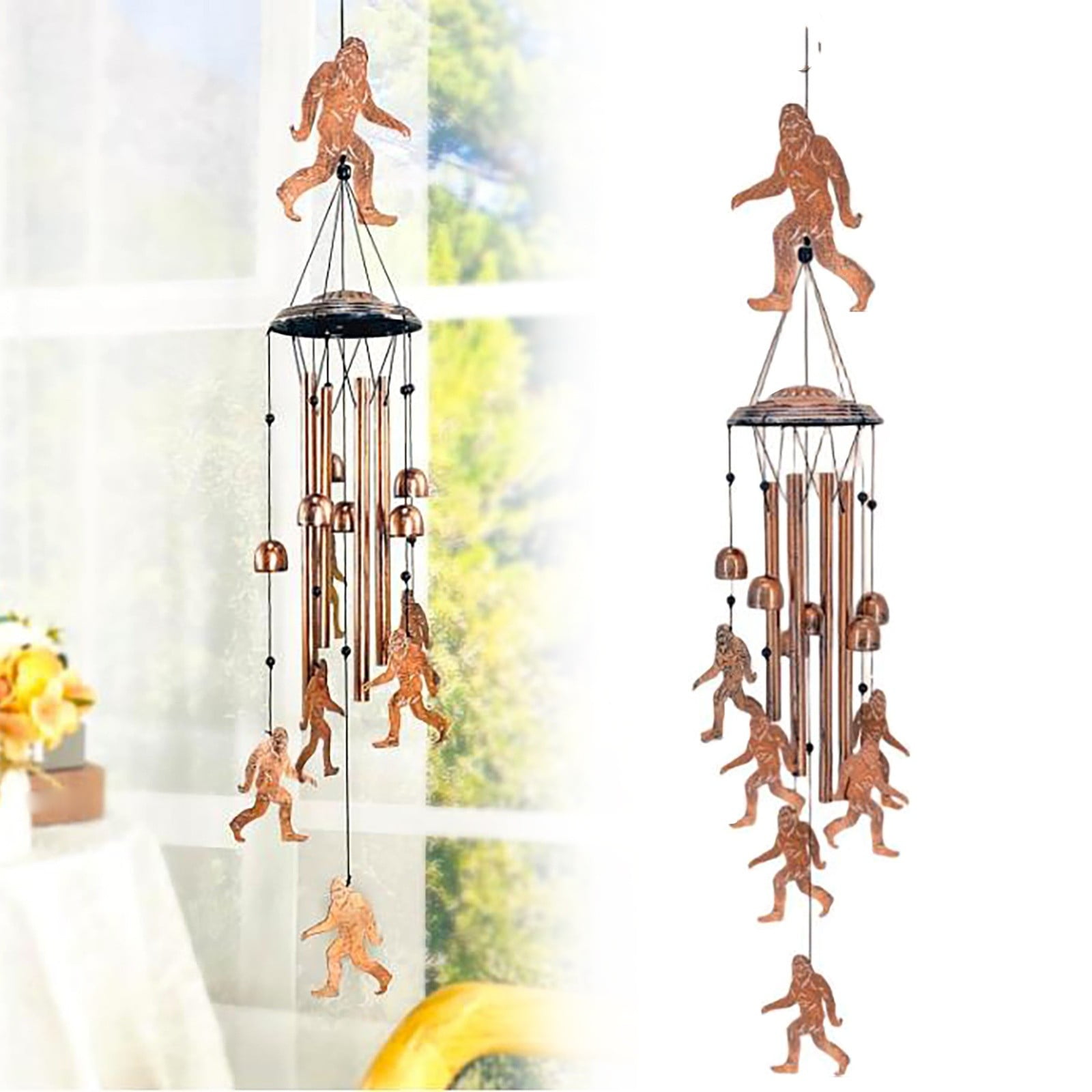 Bigfoot Wind Chimes Outdoor Big Foot Sasquatch Gifts for Men/Women/Dad ...