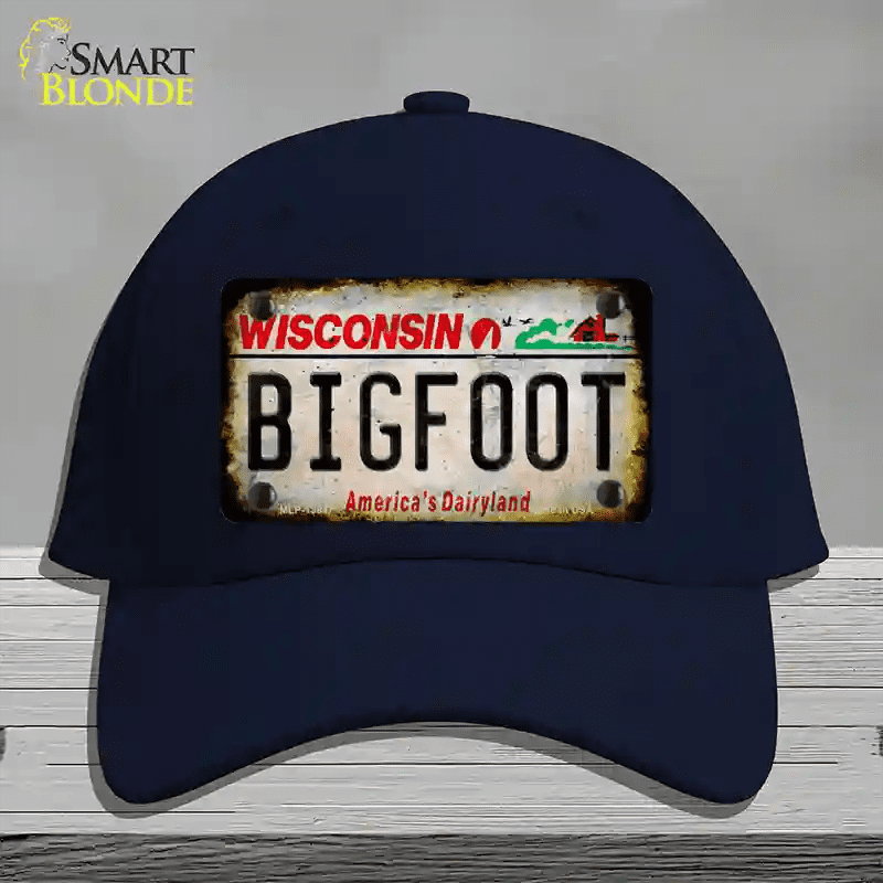 Bigfoot Wisconsin Novelty License Plate Hat Tag Cotton Navy - Walmart.com