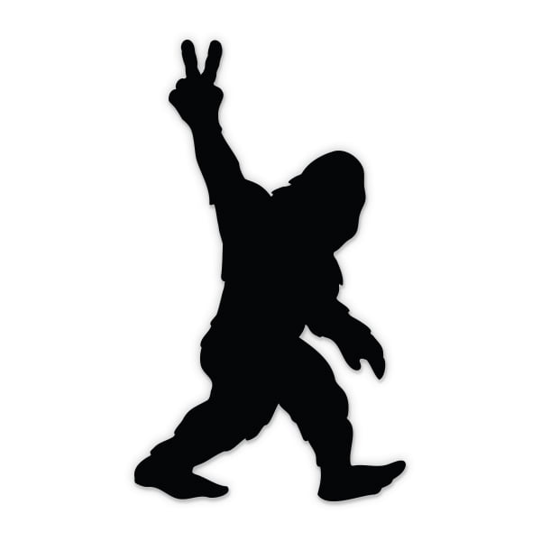 Bigfoot Yeti Peace - 12" Vinyl Sticker Waterproof Decal - Walmart.com