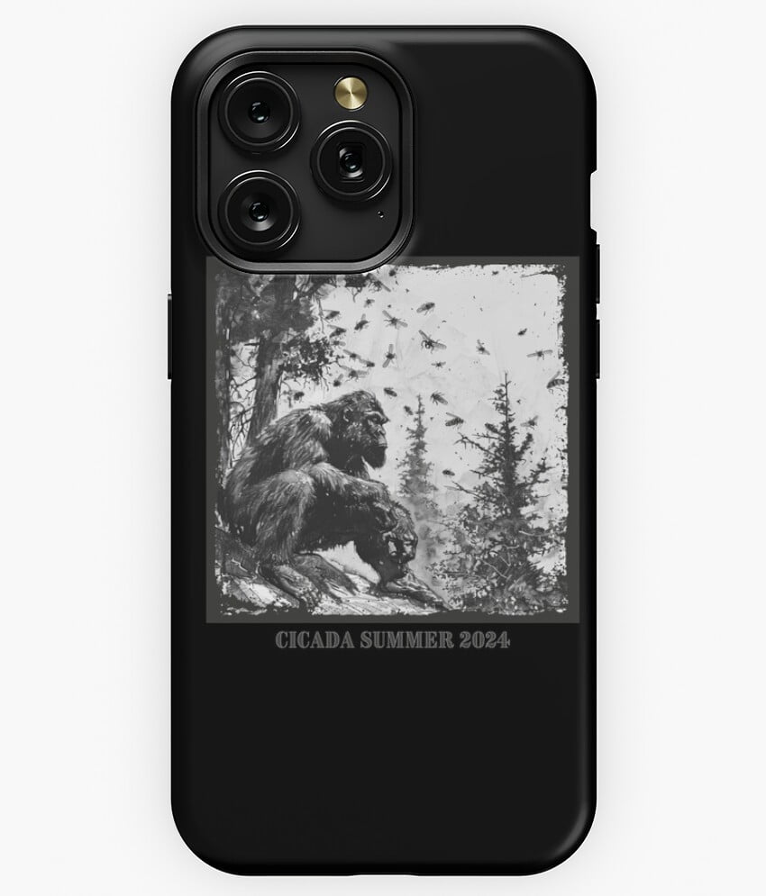 Bigfoot and Cicadas Funny Cryptid Insect Mashup A15832 Phone Case for ...
