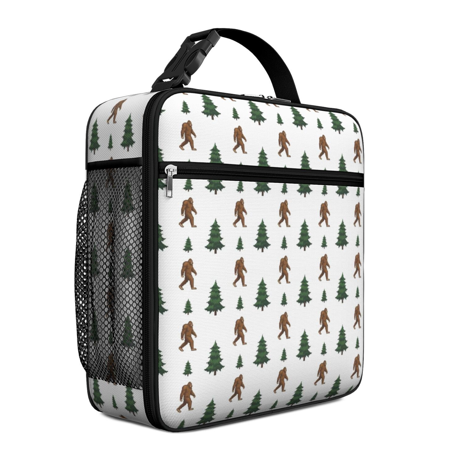 Bigfoot and Tree White Pattern Insulated Lunch Bag Teens,Lunch Box for ...