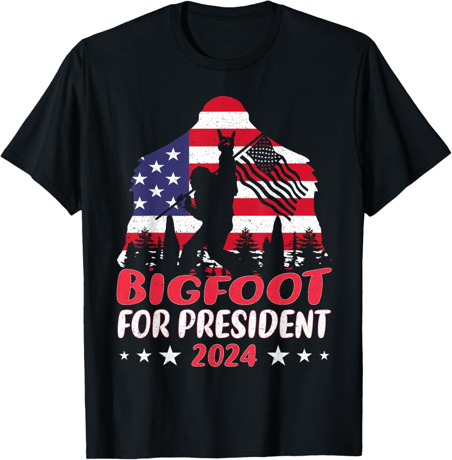 Bigfoot for President 2024 Vote for Sasquatch Usa Election T-Shirt ...
