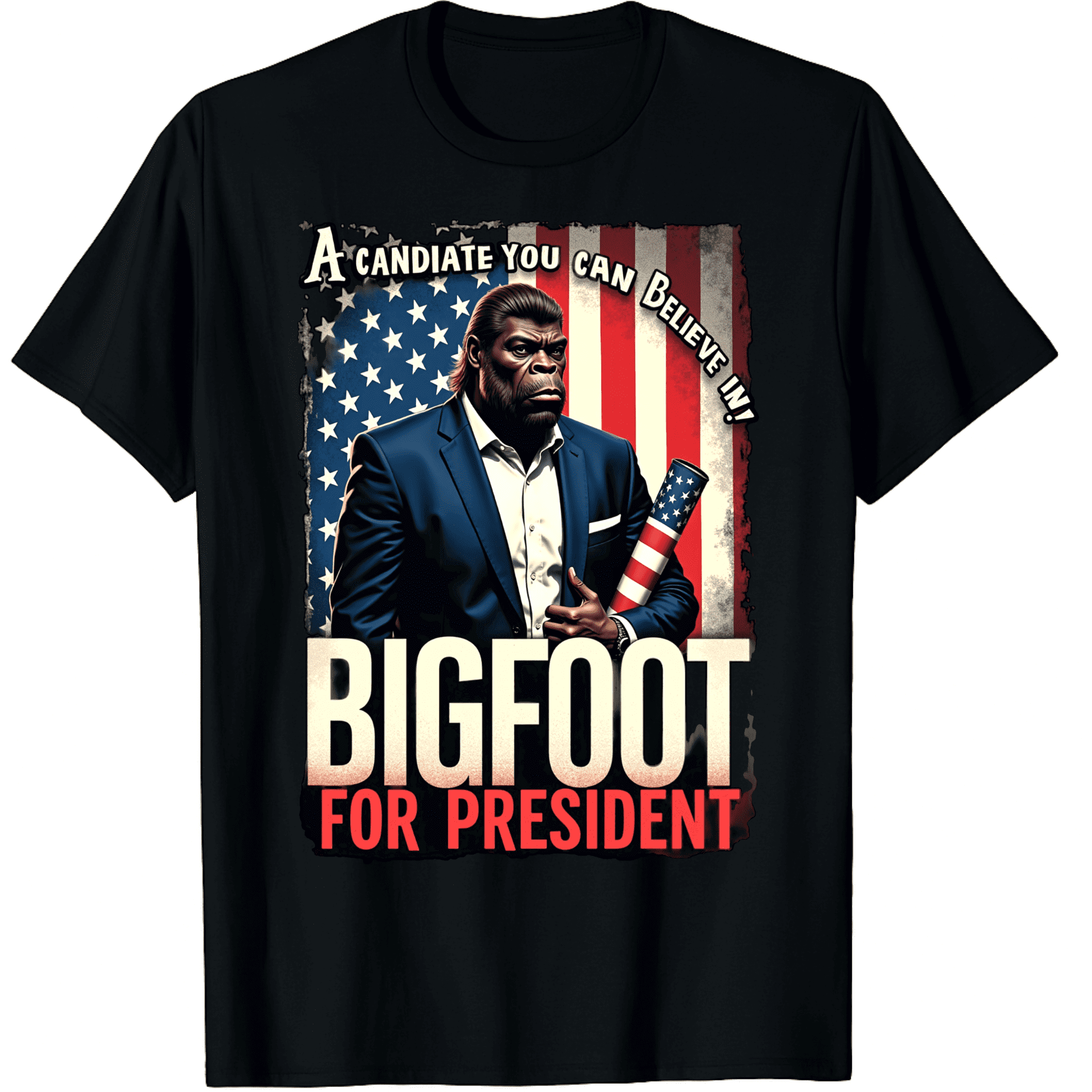 Bigfoot for President Believe Vote Elect Sasquatch Candidate Graphic ...
