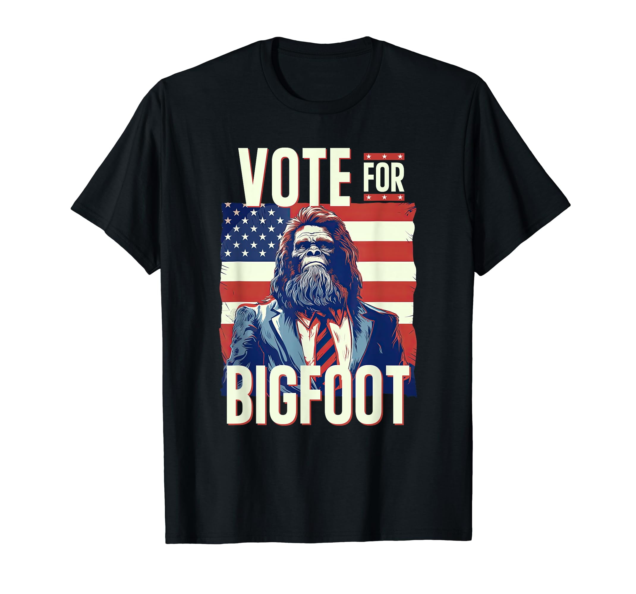 Bigfoot for President Election Vote Sasquatch USA Flag 2024 Vintage ...
