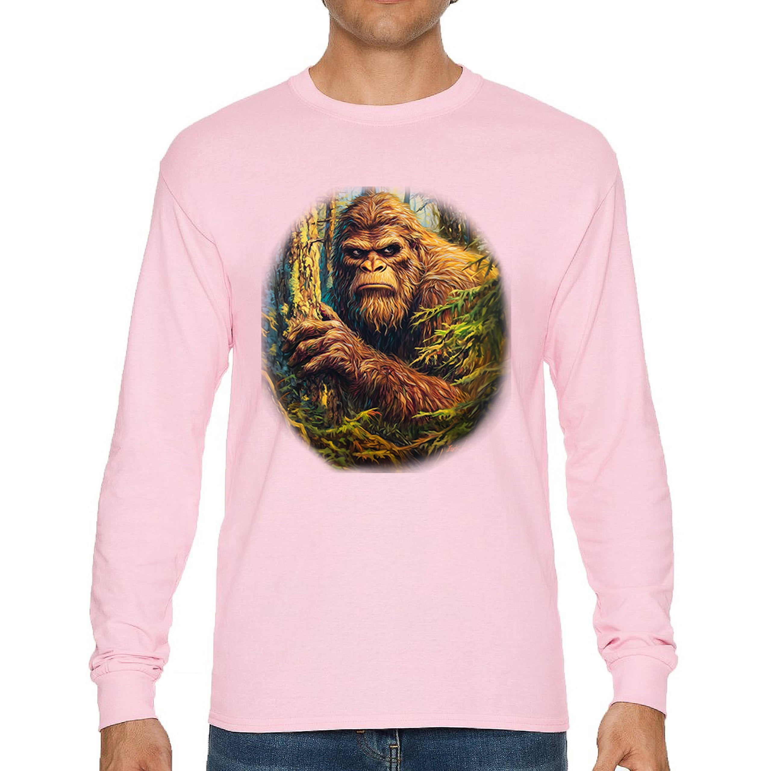Bigfoot in the Woods Long Sleeve T-shirt Funny Sasquatch Hide and Seek ...