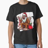Bigfoot’s Yuletide Grumbles Cartoon with Fun Winter Holiday Mood Unisex ...